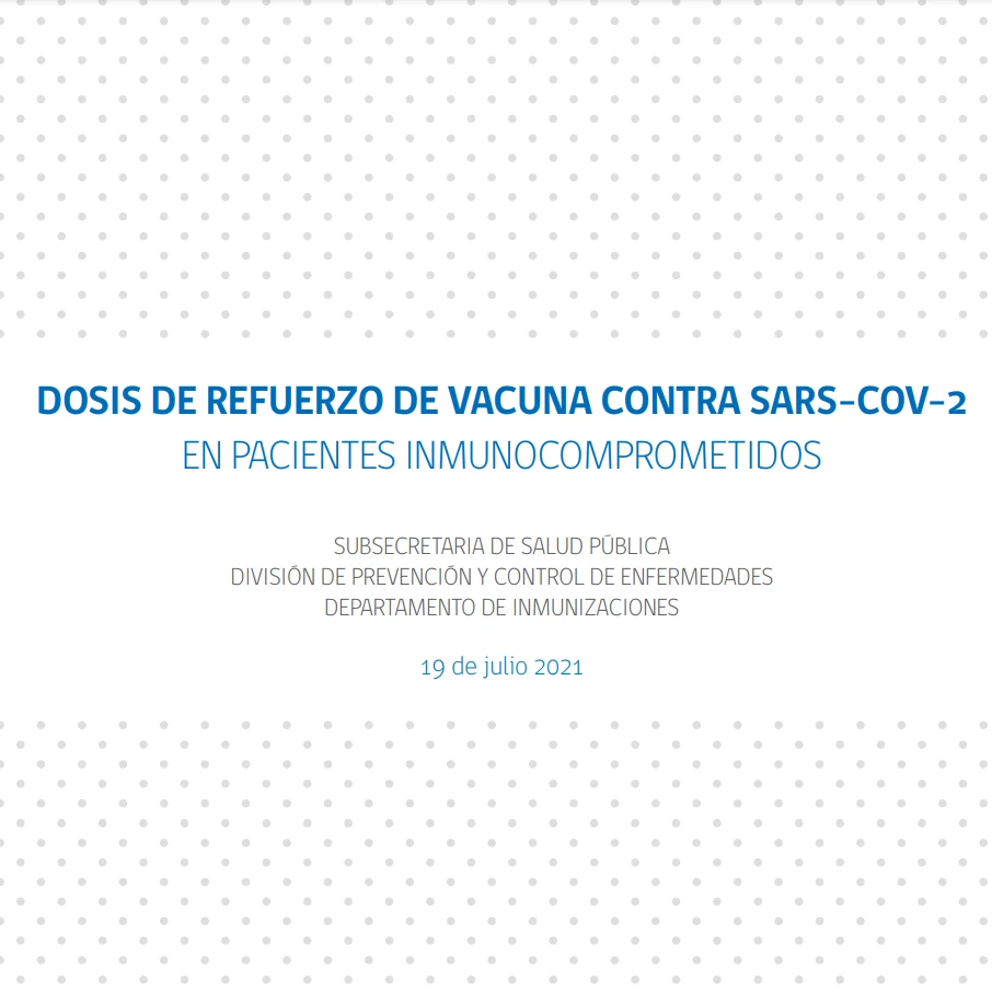 Dosis de refuerzo de vacuna contra Sars-Cov-2 en pacientes ...