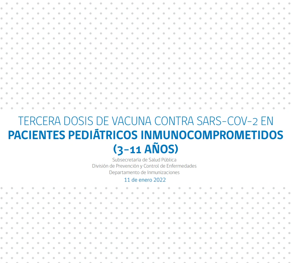 Dosis de refuerzo de vacuna contra Sars-Cov-2 en pacientes pediátricos ...